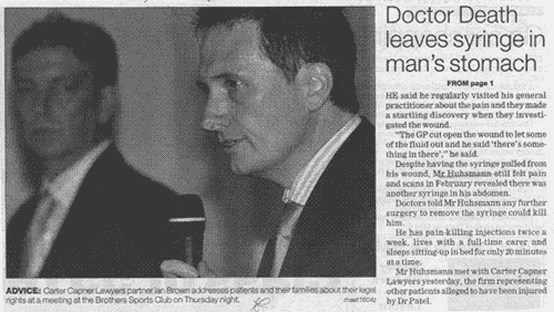 Bundaberg News-Mail: Doctor Death Leaves Syringe In Man's Stomach [16 ...